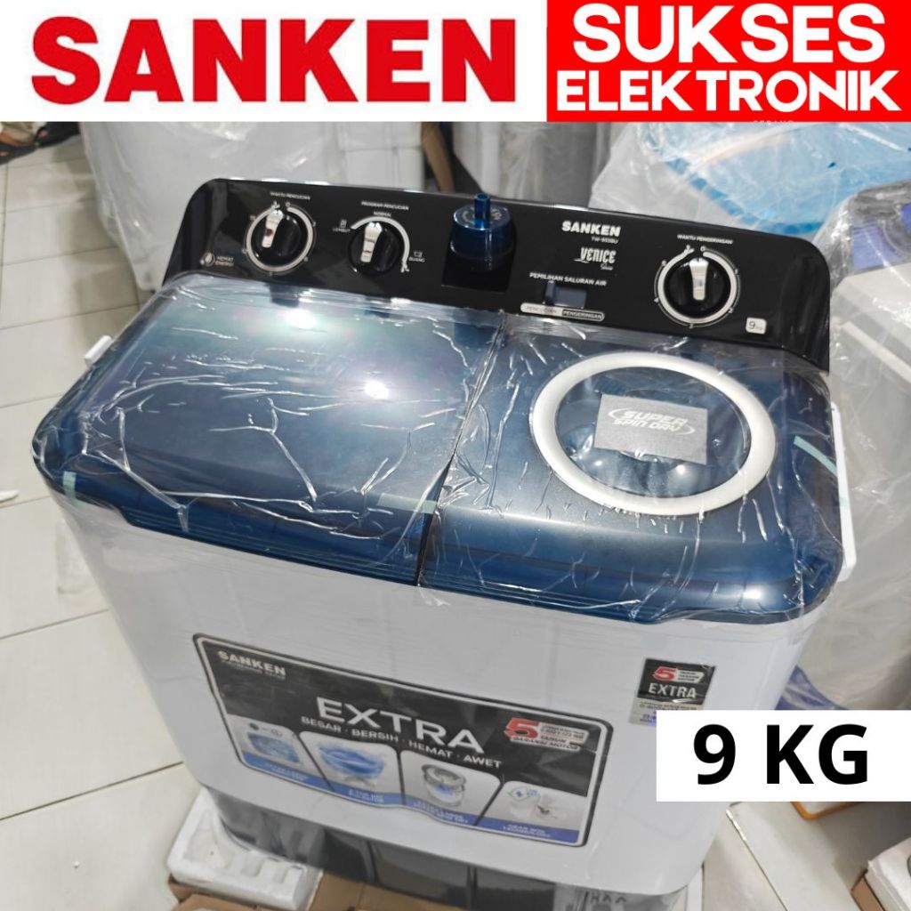 Jual MESIN CUCI SANKEN 2 TABUNG 9 KG TW-933 / WASH MACHINE 9KG 9 KILO TW 933 | Shopee Indonesia