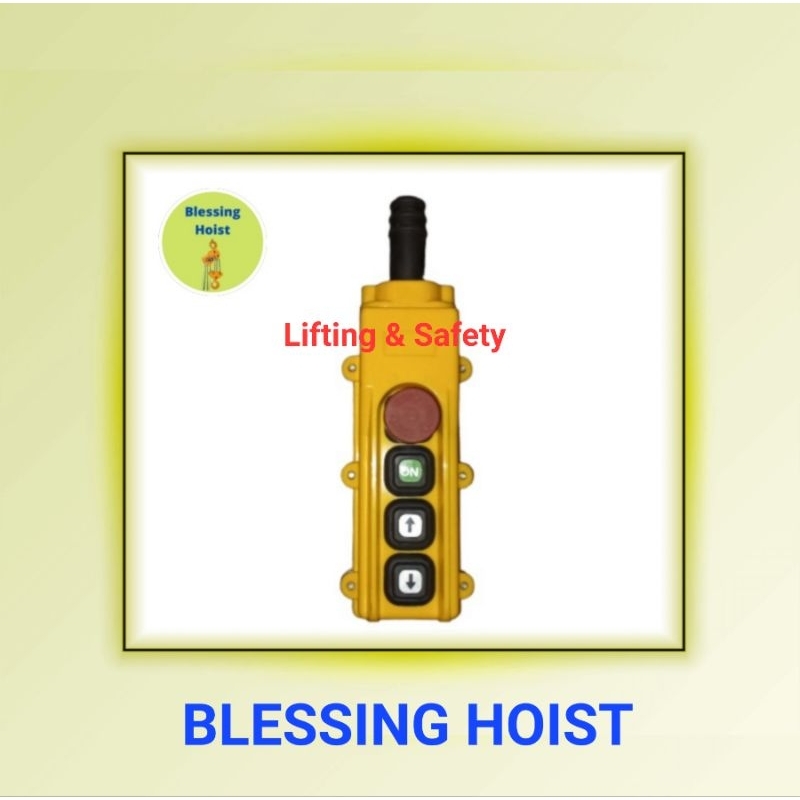 Jual Push Button/Remote Hoist 2 Tombol + On + Emergency | Shopee Indonesia