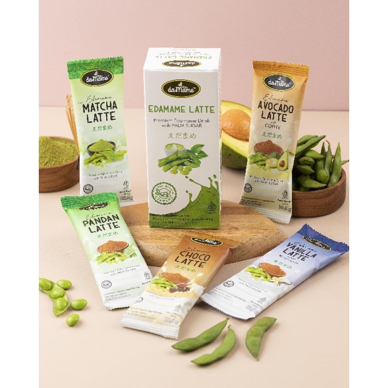Jual Edamame Latte da Mame - 1 box isi 5 sachet rasa mix | Shopee Indonesia