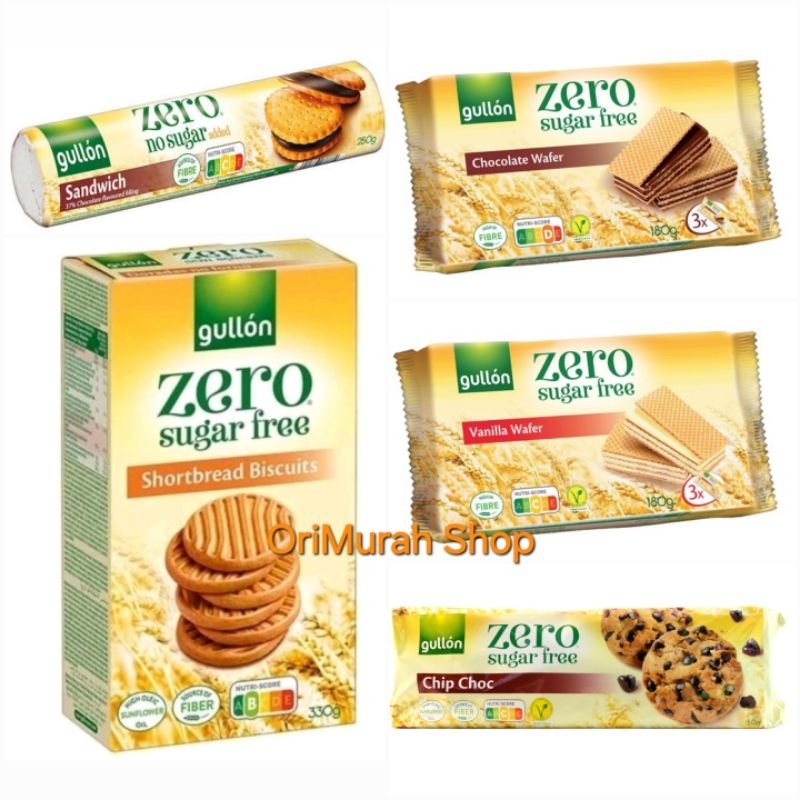 Jual Gullon Zero Sugar Free Chocolate Vanilla Wafer Shortbread Biscuits ...