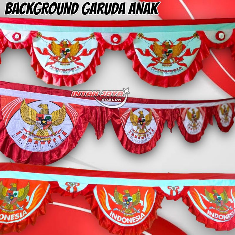 Jual UMBUL UMBUL GELOMBANG CANTIK ELEGANT TERMURAH/BENDERA BACKGROUND GARUDA MERAH PUTIH 10 ...