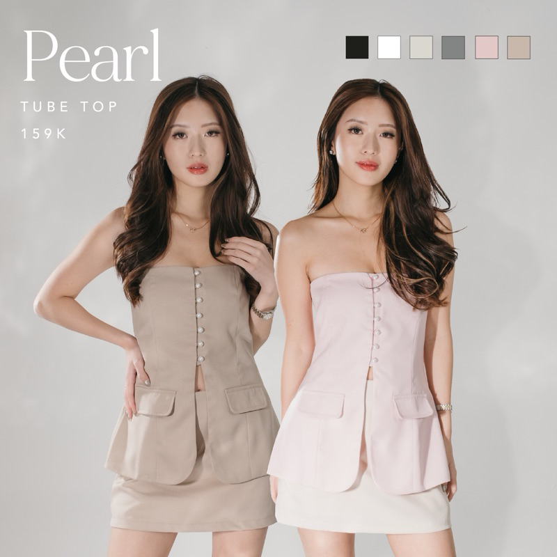 Jual Pearl Tube Top -- Ocha Wear X Valerie Pola | Tanktop Trendy Casual ...