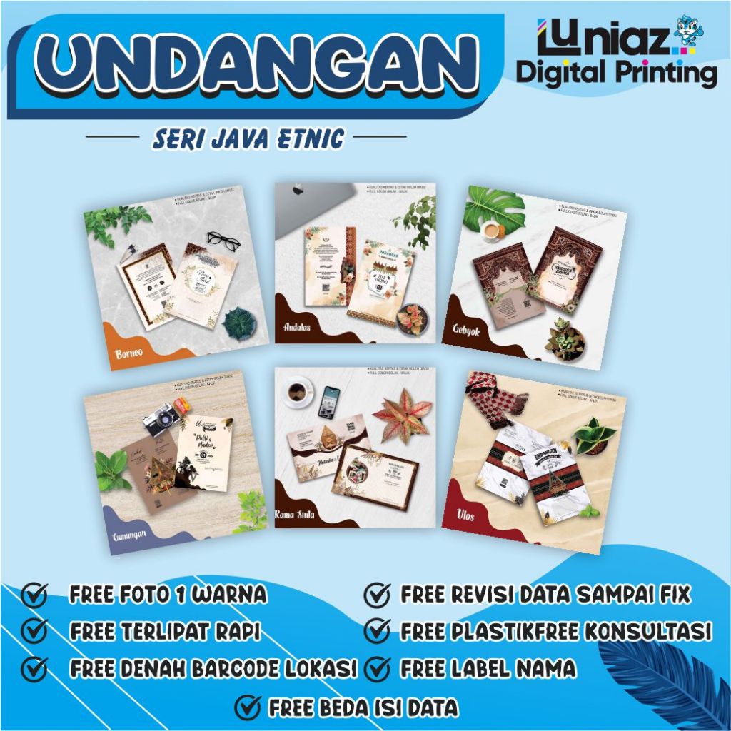 Jual UNDANGAN MURAH CETAK UNDANGAN NIKAH BLANGKO JAVA ETNIK | Shopee ...