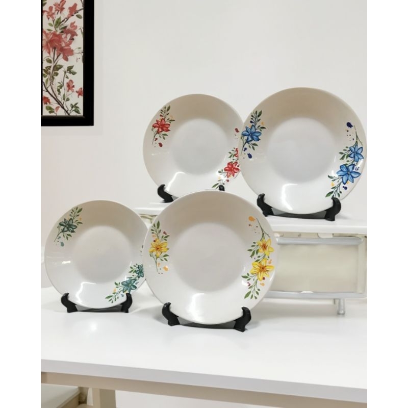 Jual PIRING MAKAN KERAMIK 9 INCHI PUTIH SPLASH TOYOKI | Shopee Indonesia