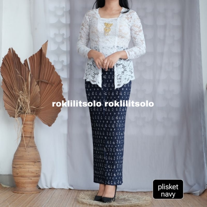 Jual rok plisket batik / rok jumputan plisket / bawahan kondangan / rok ...