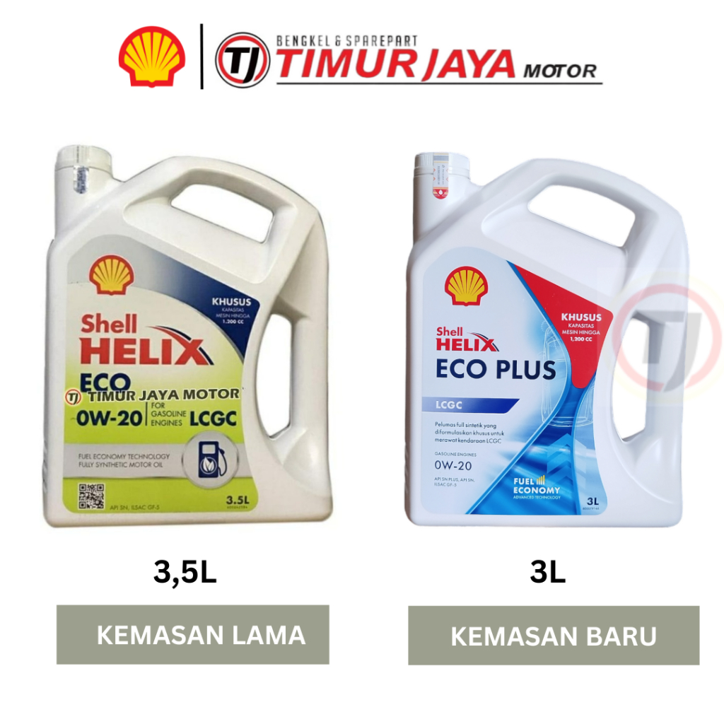 Jual OLI SHELL HELIX ECO PLUS 0W-20 SN GALON 3L LCGC Kode 793235 ...