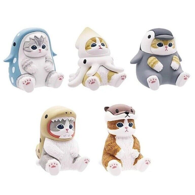Jual Figure Mofusand Kitan Club Sitting Sea Creatures Nyan set 5 pcs ...