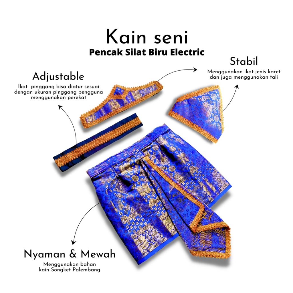 Jual Kain Sembong Silat Batik Palembang/Kain Seni Pencak Silat/Songket ...