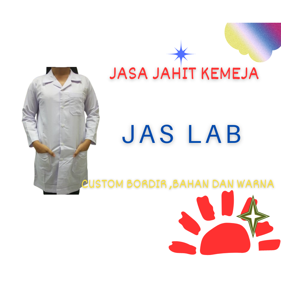 Jual Jasa Jahit JAS LAB Pria dan wanita / Sekolah /Lab / Apoteker ...