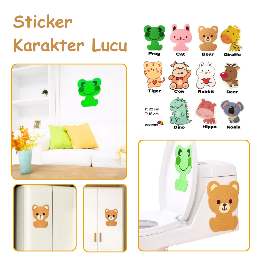Jual Sticker Hiasan DInding Karakter Lucu, Dekorasi Ruangan Anak Anak ...