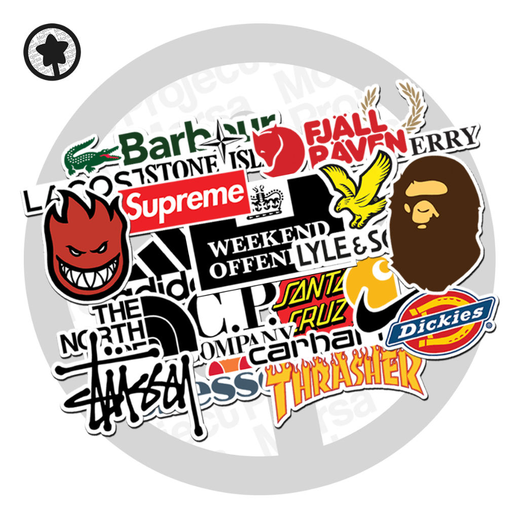 Jual STICKER PACK LOGO BRAND HYPEBEAST AESTHETIC | STIKER CASUAL ...