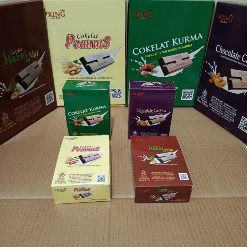 Jual Cokelat Mix d'KING 1 Kardus isi Coklat Cashew Cokelat Kurma Coklat ...