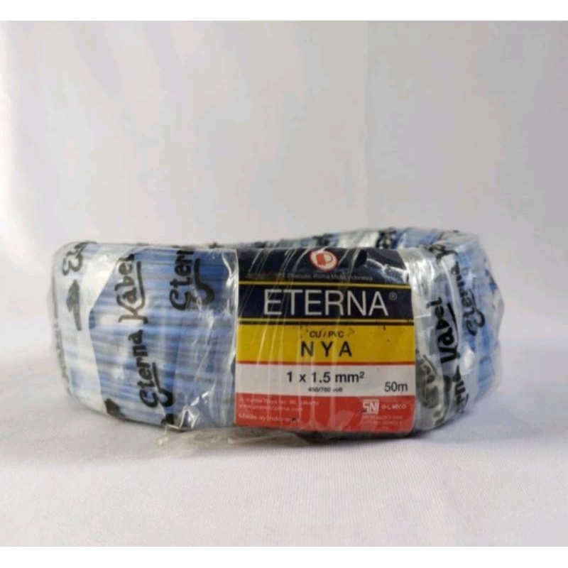 Jual KABEL ETERNA ENGKEL TUNGGAL TEMBAGA NYA 1X1,5 TEMBAGA 50 METER | Shopee Indonesia
