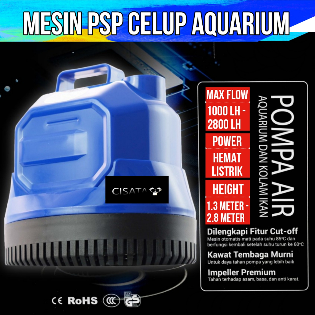 Jual Pompa Celup Filter Aquarium PSP Low Watt - Mesin Air Penguras ...