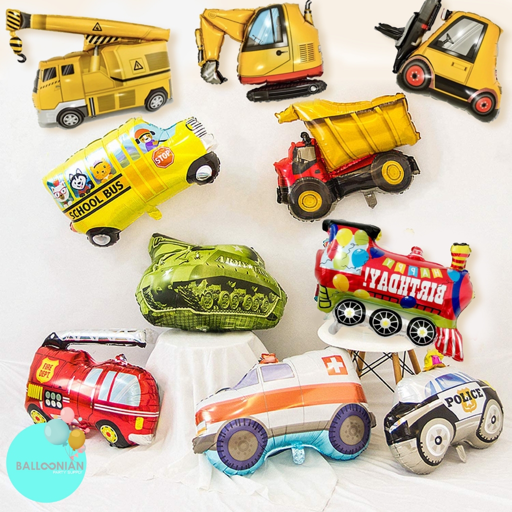 Jual Balon Foil Satuan Mobil/Polisi/Pemadam/Konstruksi/Balloon Car ...