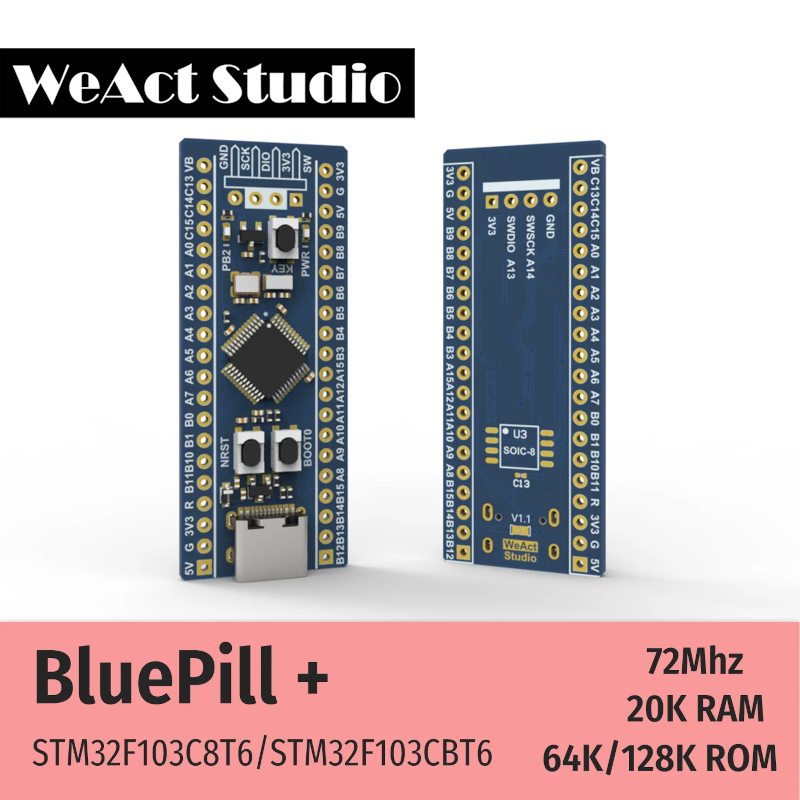 Jual WEACT STUDIO BLUEPILL PLUS STM32F103C8T6 STM32F103CBT6 STM32F103 STM32F1 ARM STM32 MINIMUM ...