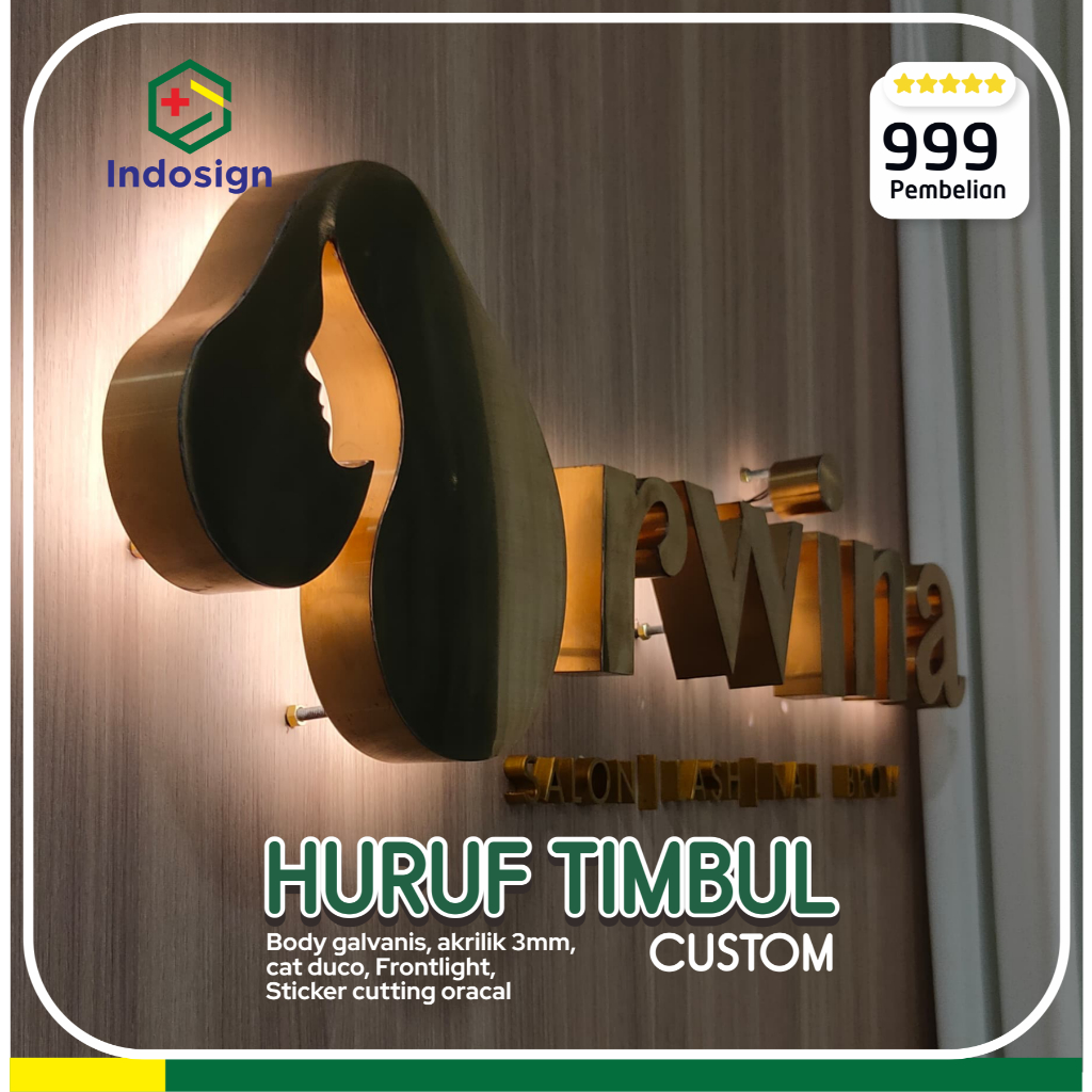 Jual huruf timbul stainless+lampu led Harga/CM | Shopee Indonesia