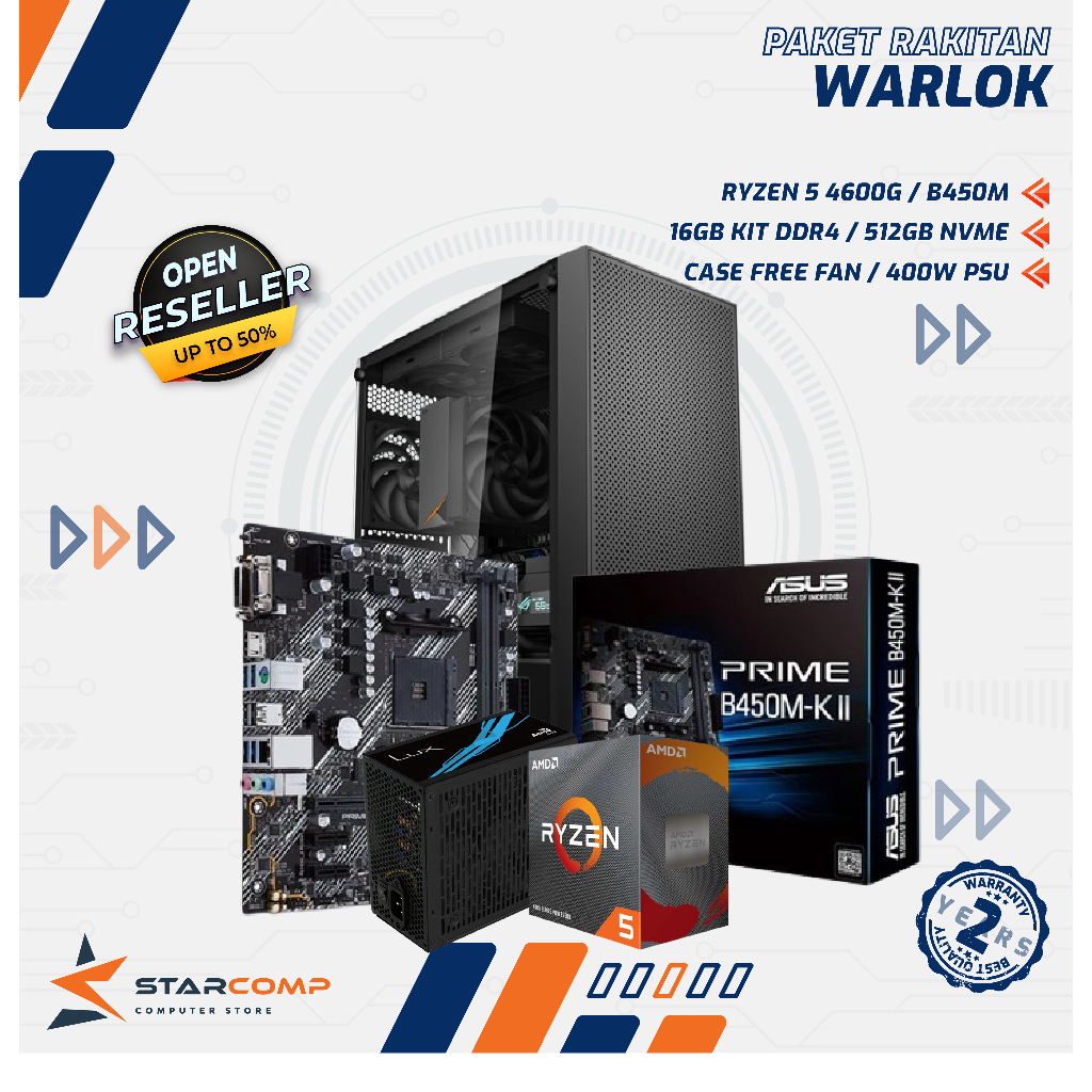 Jual PC RAKITAN AMD RYZEN 5 4600G B450M 16GB Kit DDR4 512GB NVME ...