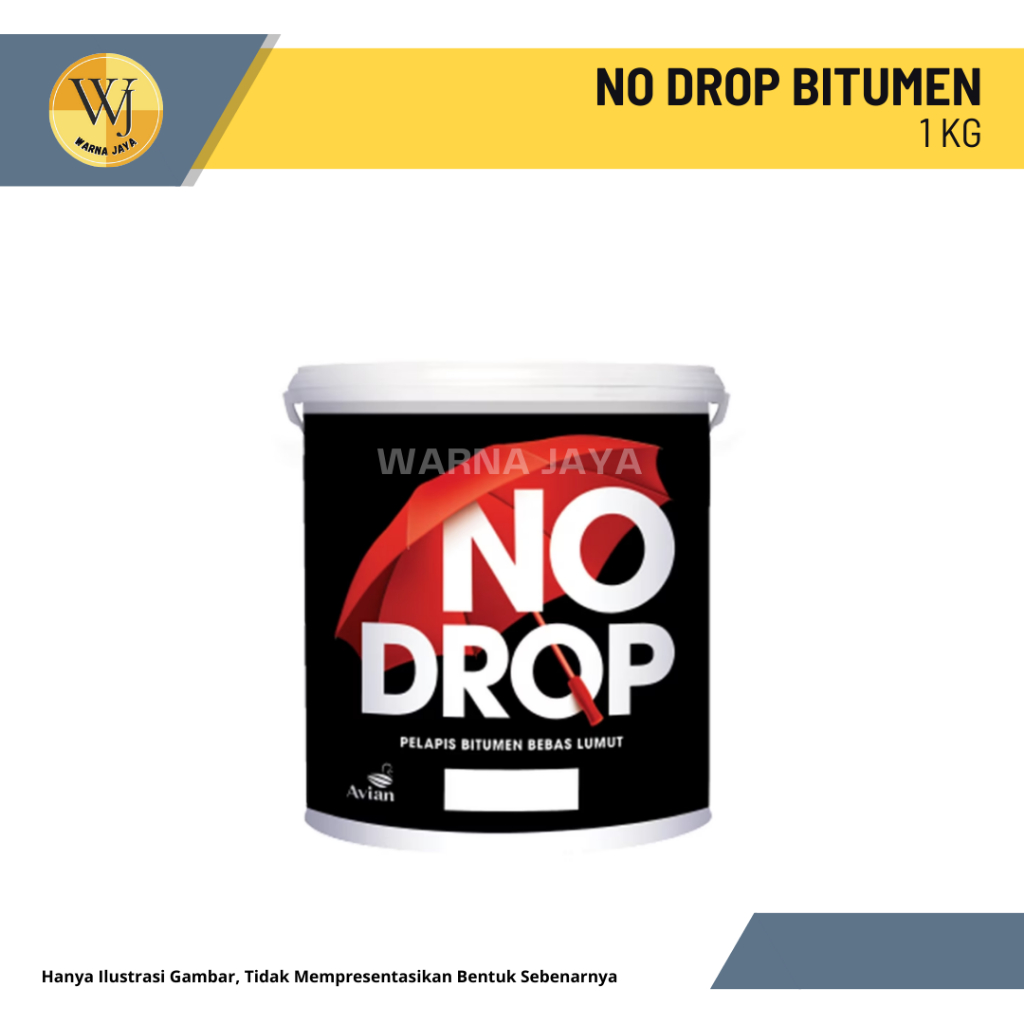 Jual No Drop Bitumen Black 1 Kg / Cat Pelapis Bitumen Bebas Lumut ...
