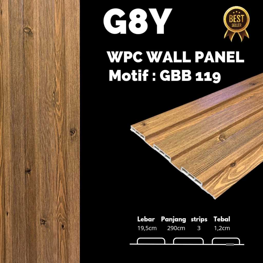 Jual Wpc panel (PREMIUM) 1meter/kisi-kisi/Wallpanel/Wpc murah/Wpc Panel ...