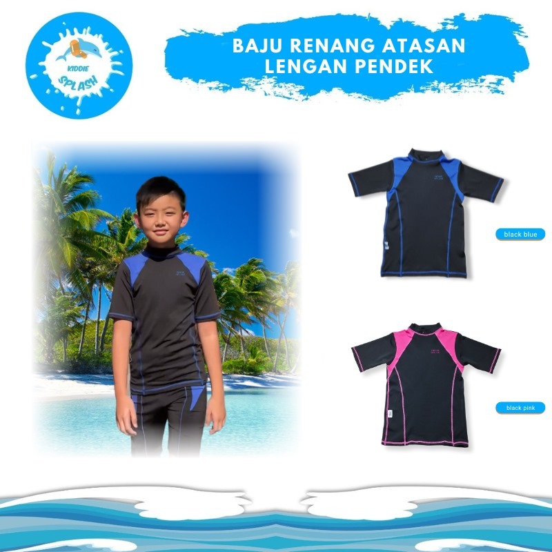 Jual KIDDIE SPLASH Baju Renang atasan / Rash Guard Short Sleeve anak ...