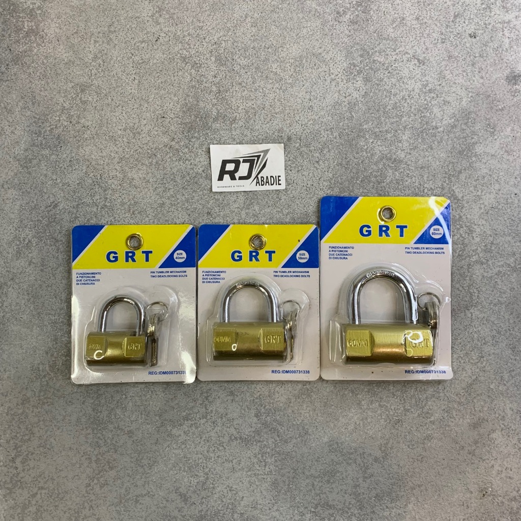 Jual Gembok Balok Per Kuningan Leher Pendek GRT 40 50 60 MM | Shopee ...