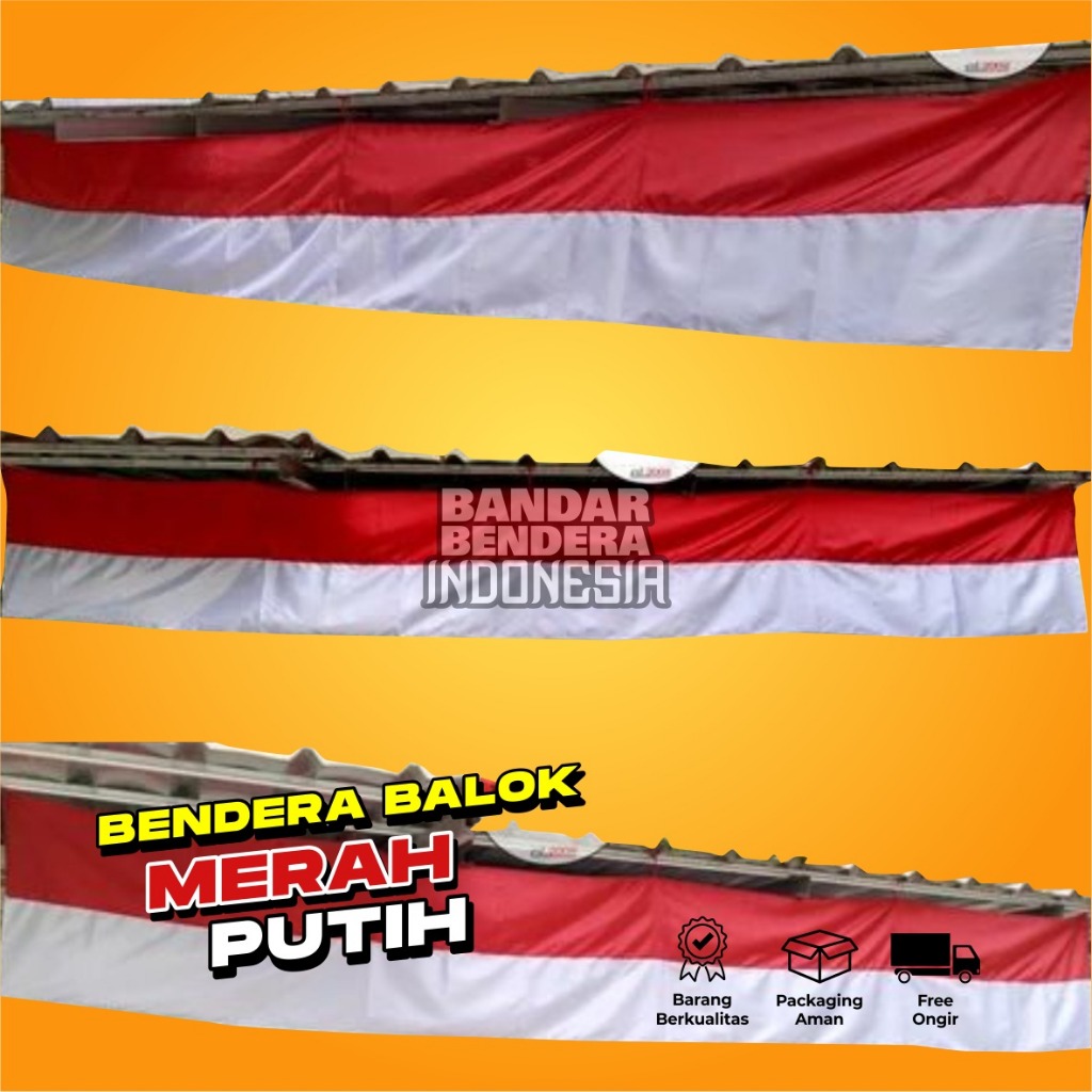 Jual Bendera merah putih panjang bentuk balok | Shopee Indonesia