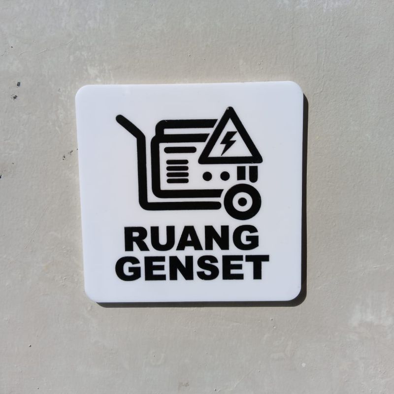 Jual Signage Ruang Genset | tanda Acrylic SignBoard Ruang Genset ...