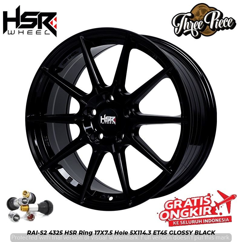 Jual Velg Mobil Ring 17 HSR RAI-S2 cocok untuk Xpander BRV Innova Rush Terios Dll (free cover ...
