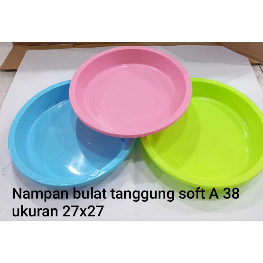 Jual Nampan Bulat Plastik Estetis Elegan dan Fungsional Baki Saji Soft ...