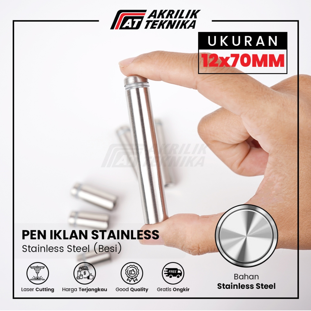 Jual Pen Iklan Stainless Baut Akrilik Kaca Sign Board Frame - 12x70mm ...