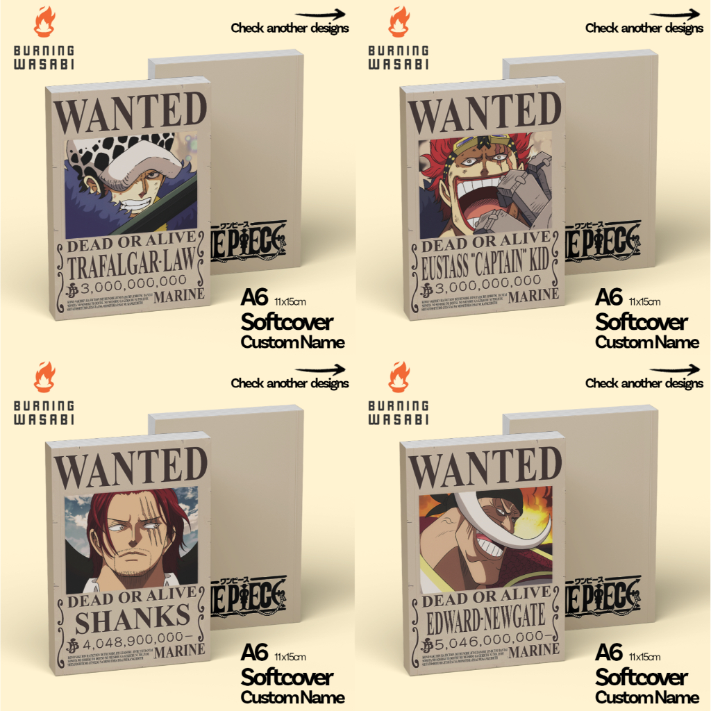 Jual Buku Saku Pocket One Piece Shichibukai Yonkou Wanted Poster ...