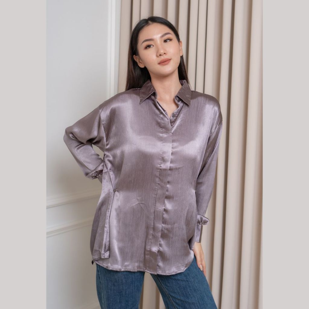 Jual Flair Lush - CALISTA | Kemeja Polos / Kemeja Basic Wanita / Kemeja ...