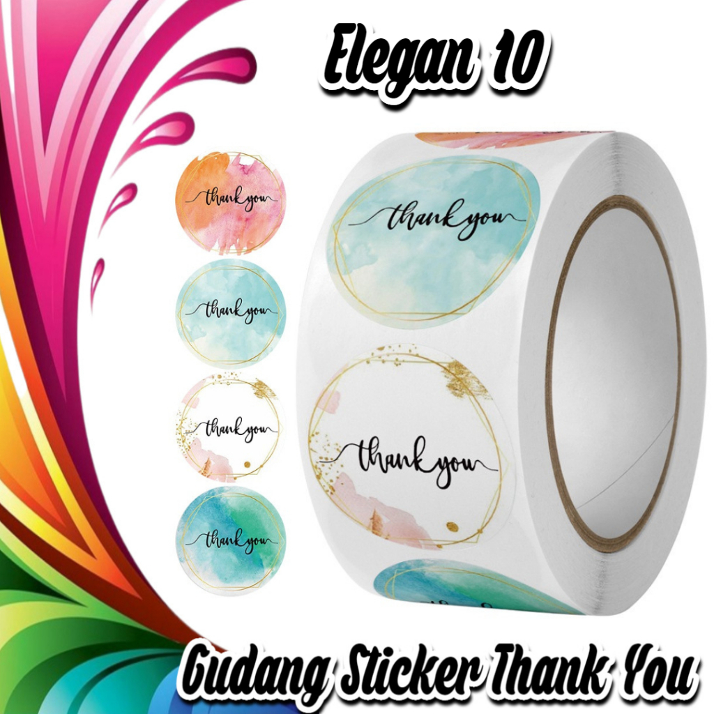 Jual STICKER THANK YOU STICKER TERIMA KASIH TINGGAL KUPAS & TEMPEL ...