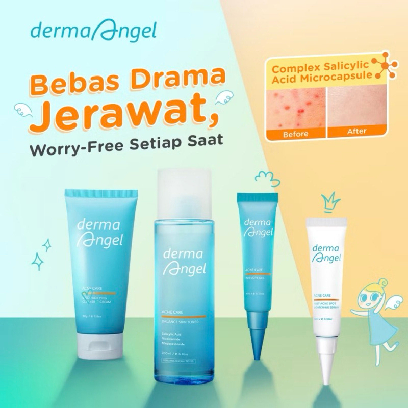 Jual Derma Angel Mild Purifying Cleansing Cream 80ML / Acne Care Post ...