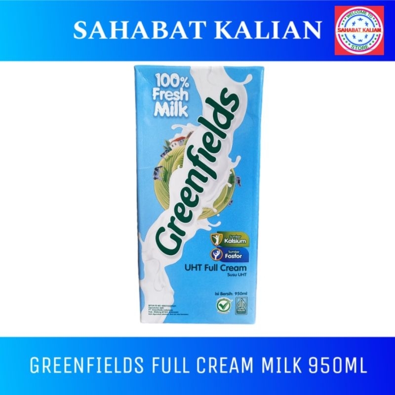 Jual GREENFIELDS FULL CREAM MILK 950ML 1 PCS | Shopee Indonesia