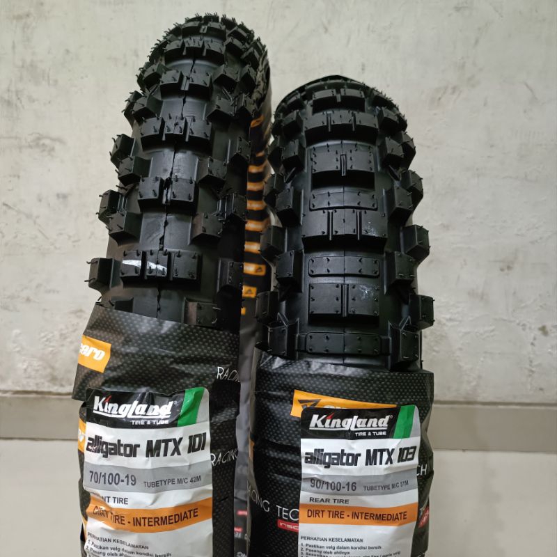 Jual Ban cross Aligator MTX101 70/90 19 & 90/100 16 MTX103 kingland ...