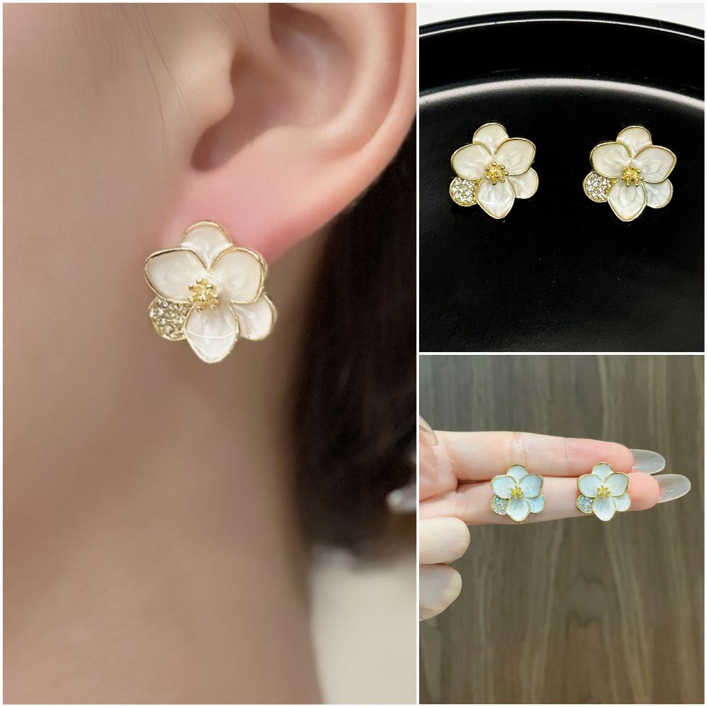Jual ER0321 - Anting Wedding / Anting Pesta Bunga Kristal model tusuk ...