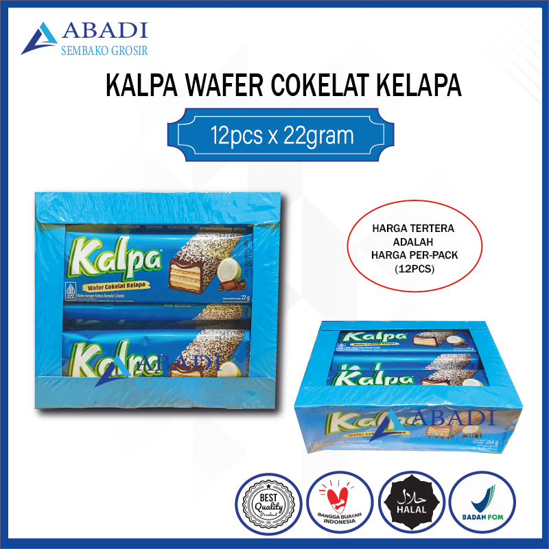 Jual Kalpa Wafer Cokelat Kelapa - Coklat Klapa 1 box 12 pcs 22 gram | Shopee Indonesia