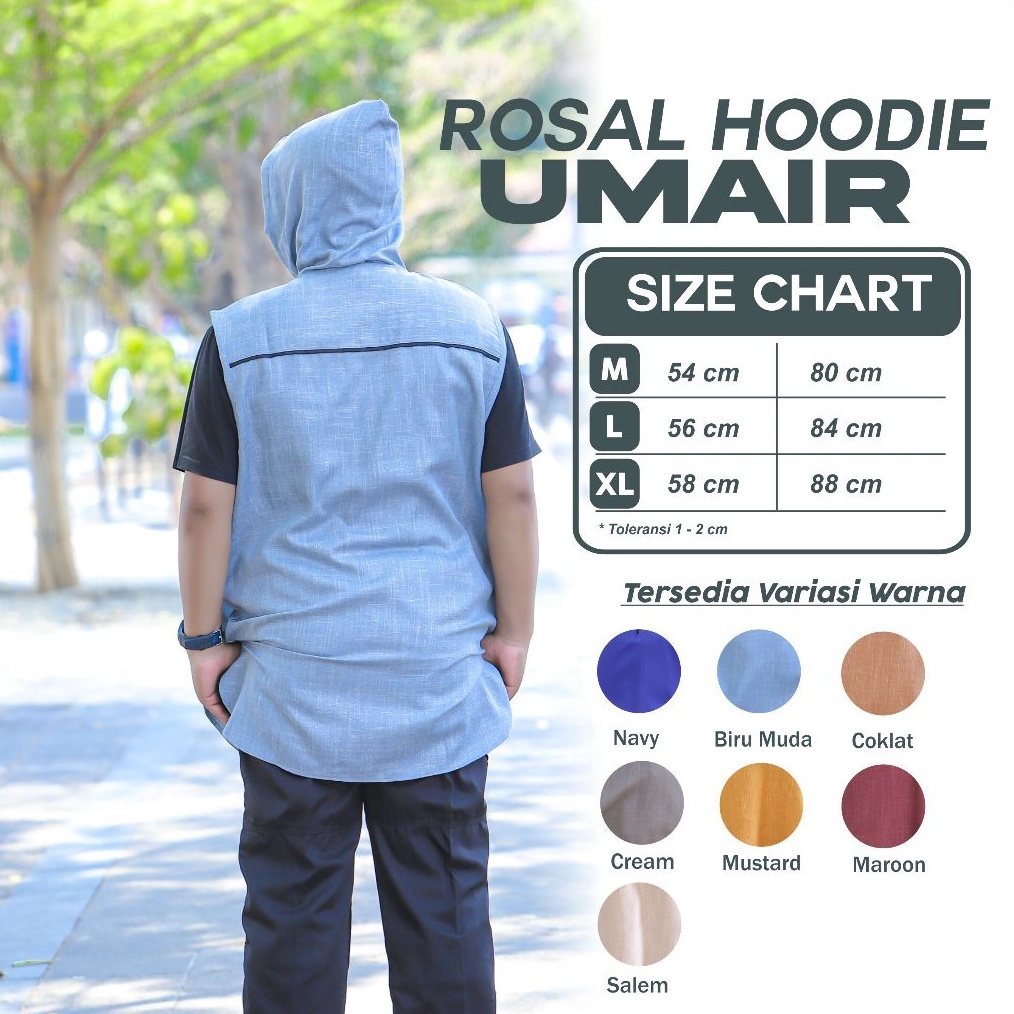 Jual KODE W72X Rompi Sholat Pria Jumbo Hoodie Dewasa Rosal rompi baju ...