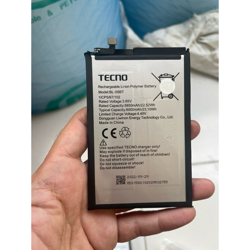 Jual Batre Baterai Battery TECNO POVA 4 BL-58BT | BL58BT Original ...