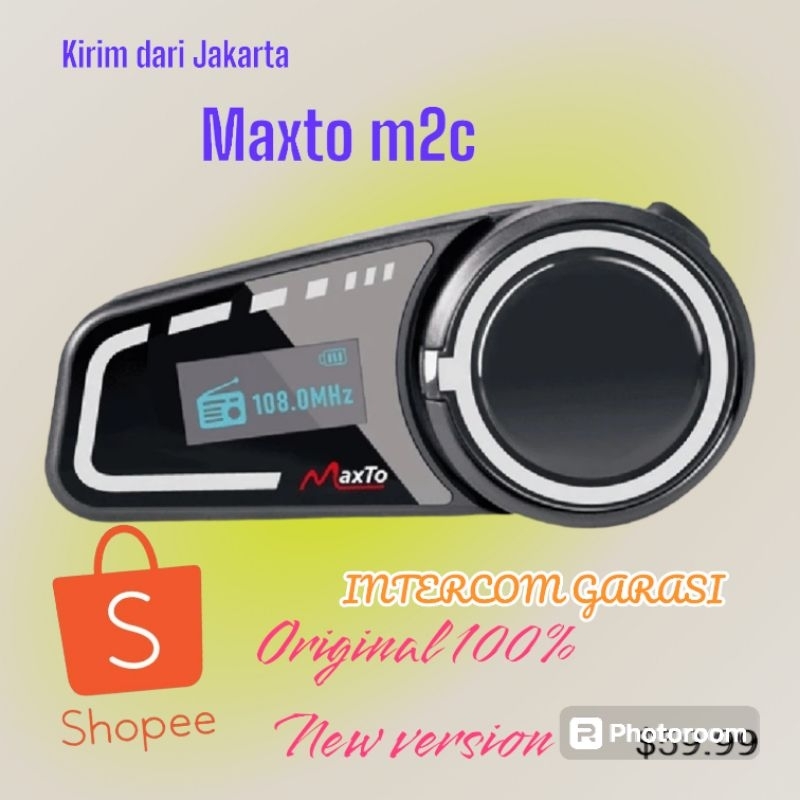Jual Maxto m2c bluetooth helm intercom 6rider lcd screen waterproof | Shopee Indonesia