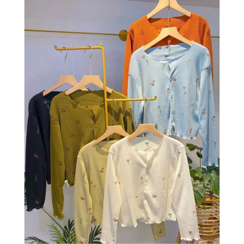 Jual Cardigan motif bunga LD 100 - 120 cm | Shopee Indonesia