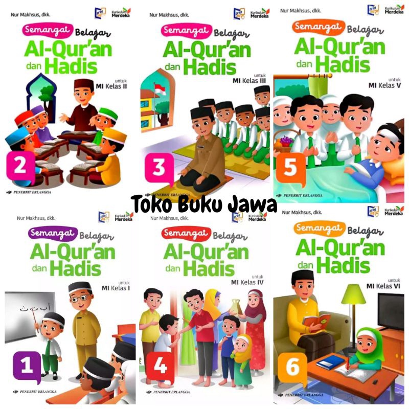 Jual PROMO Buku SD Semangat Belajar Al-Quran dan Hadis Kelas 1 2 3 4 5 6 Erlangga Kurikulum ...