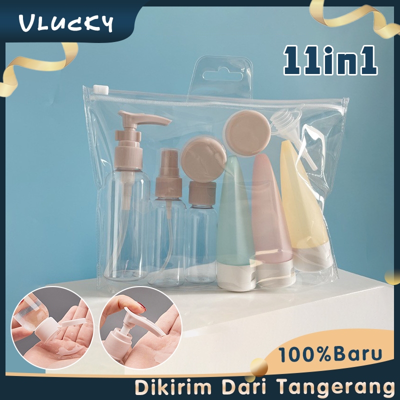 Jual 11 In 1 Set Botol Travel Toiletries Kit Botol Travelling Set ...