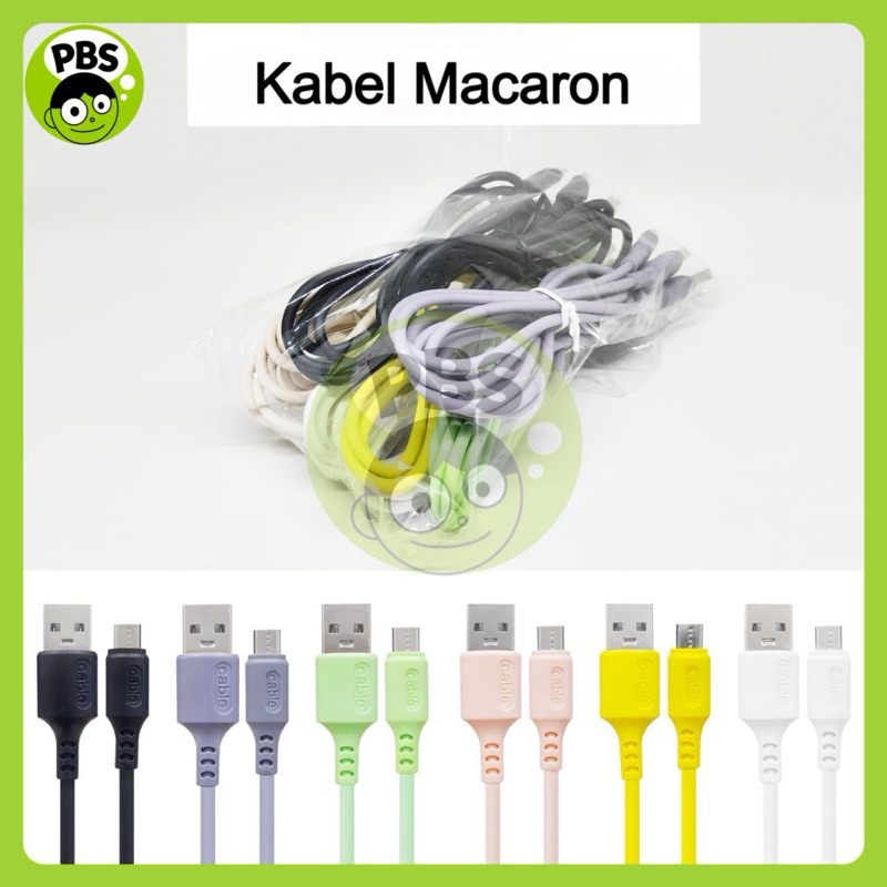 Jual PBS - Kabel Makaron Micro Usb V8/Type C | Cable Charger Handphone ...