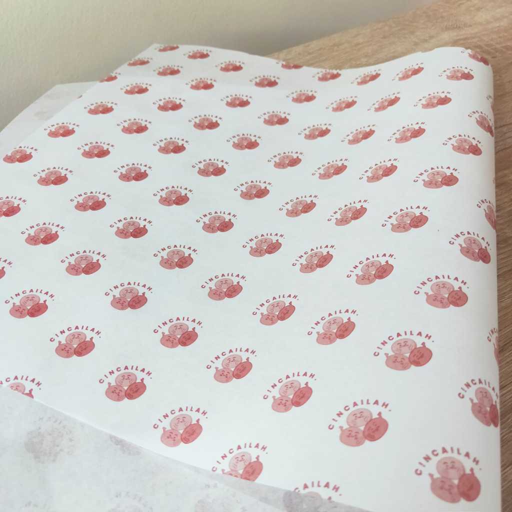 Jual CUSTOM Kertas Roti Foodgrade 22 x 28 cm - Wrap Paper / Kertas ...