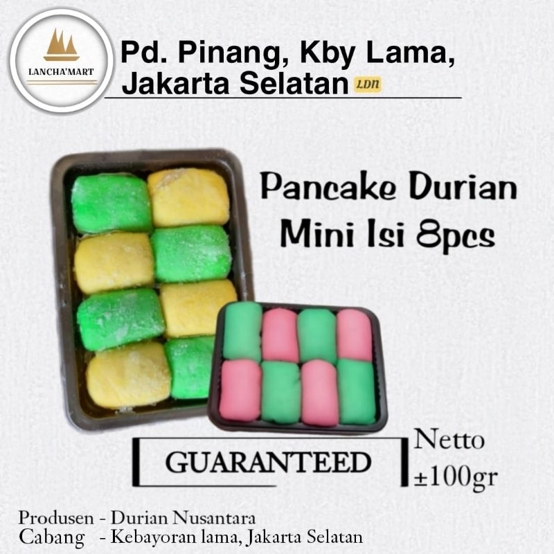 Jual PANCAKE DURIAN MINI ISI 8 PCS KEMASAN MINI RASA PREMIUM | Shopee ...