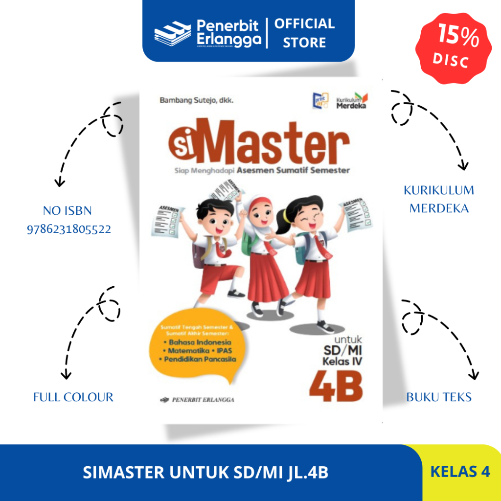 Jual Buku Soal: Simaster Untuk Sd/Mi Kelas 4b - Kurikulum Merdeka ...
