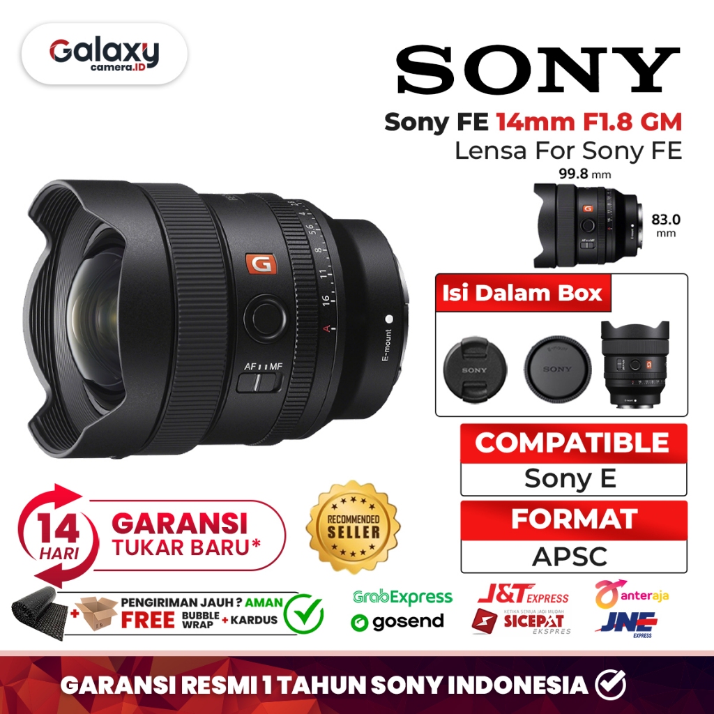 Jual Sony FE 14mm f1.8 GM Lensa Sony 14mm f/1.8 GM Garansi Resmi ...
